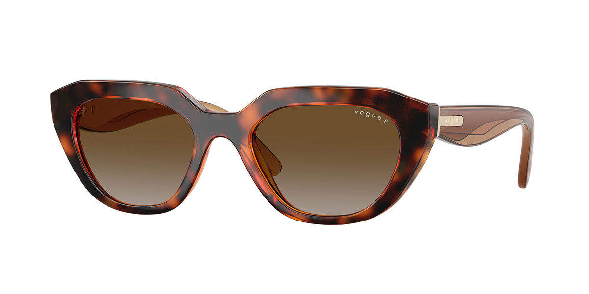 Vogue Eyewear VO5711S Polarized W656T5 Geometric Dark Tortoise ...