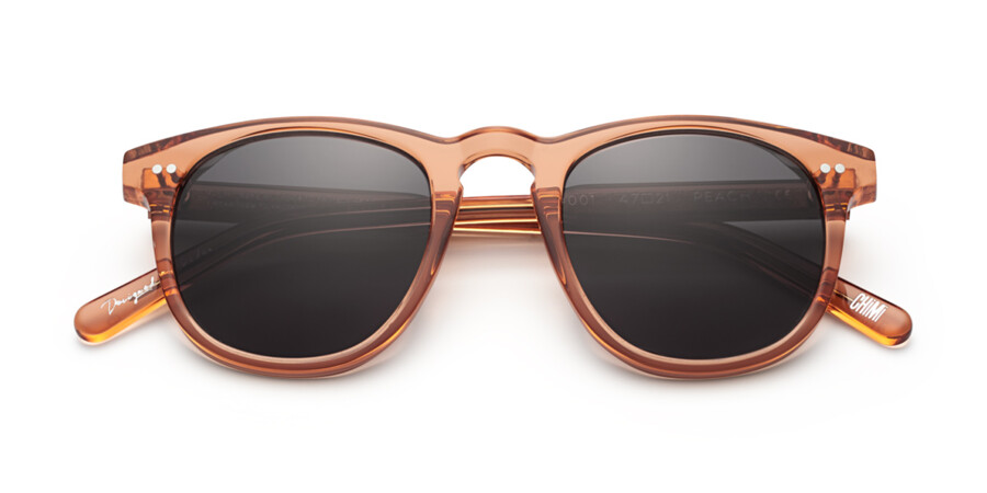 CHIMI 001 Peach Oval Transparent Brown Sunglasses | SmartBuyGlasses Canada