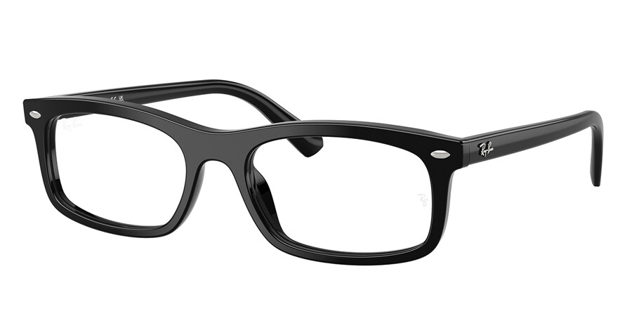 Ray-Ban RX5450F Asian Fit 2000 Rectangle Black Eyeglasses ...