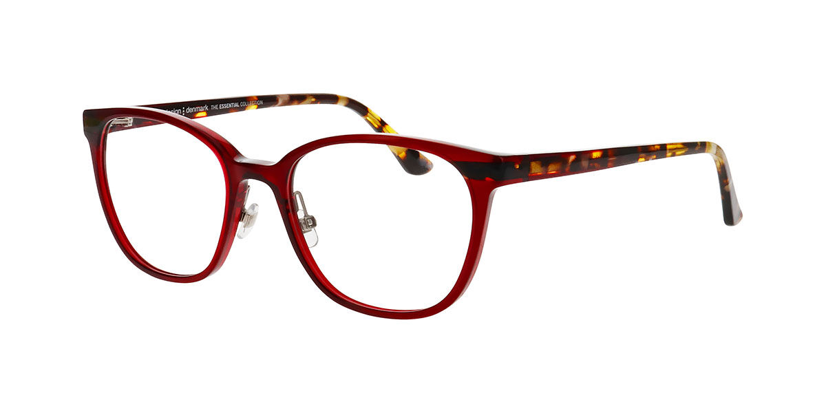 Prodesign Fill 3 4135 Oval Transparent Dark Ruby Red Eyeglasses ...