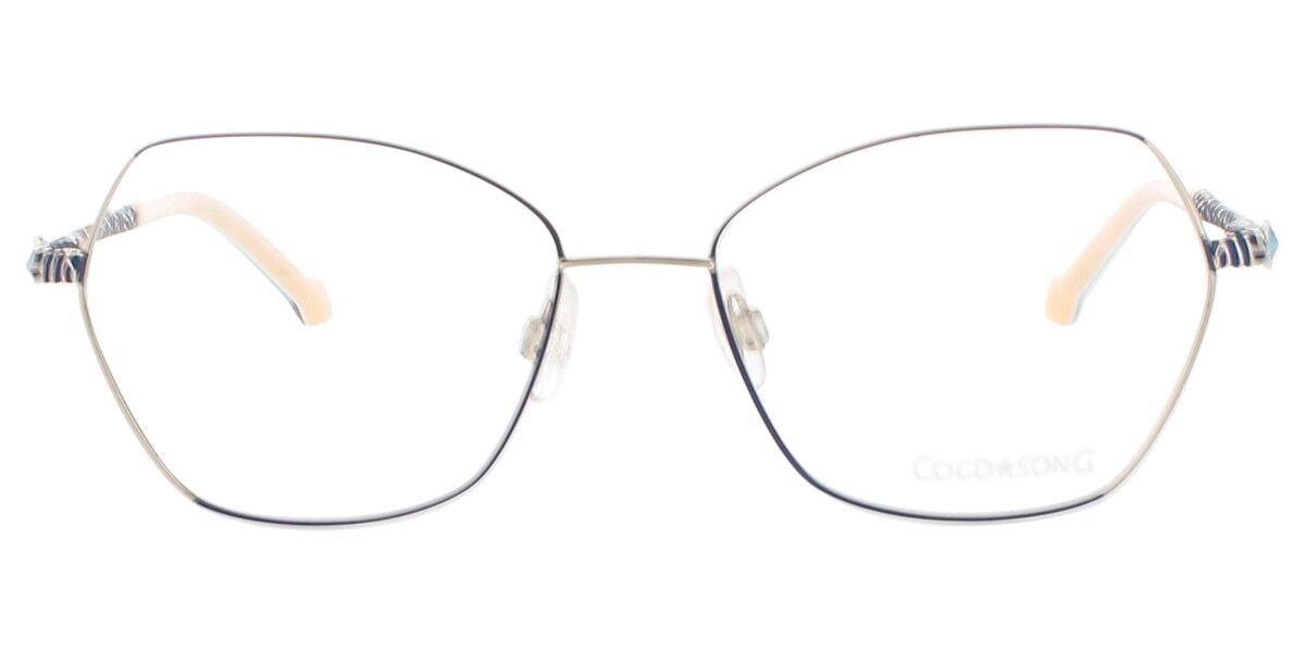 Coco Song Broken Wings CV187 C02 Geometric Blue Gold Eyeglasses ...